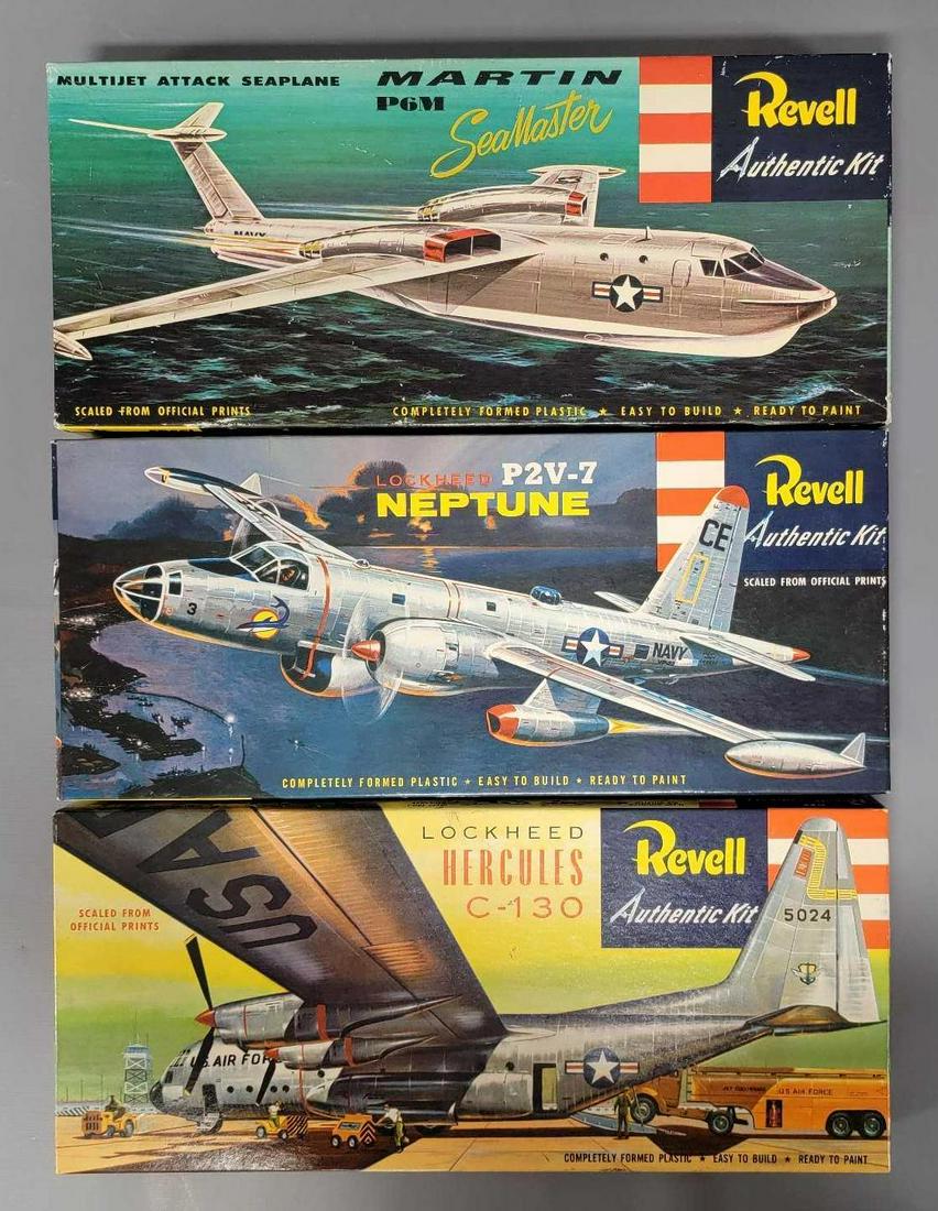 Three Revell Military Plane Model Kits In In Type S Original Boxes