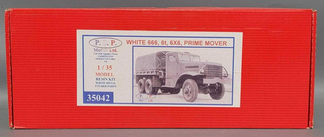 P.s.p. Models Ltd 1/35 Scale White 666 6 Ton 6x6 Prime Mover Resin Model Kit In Original Box