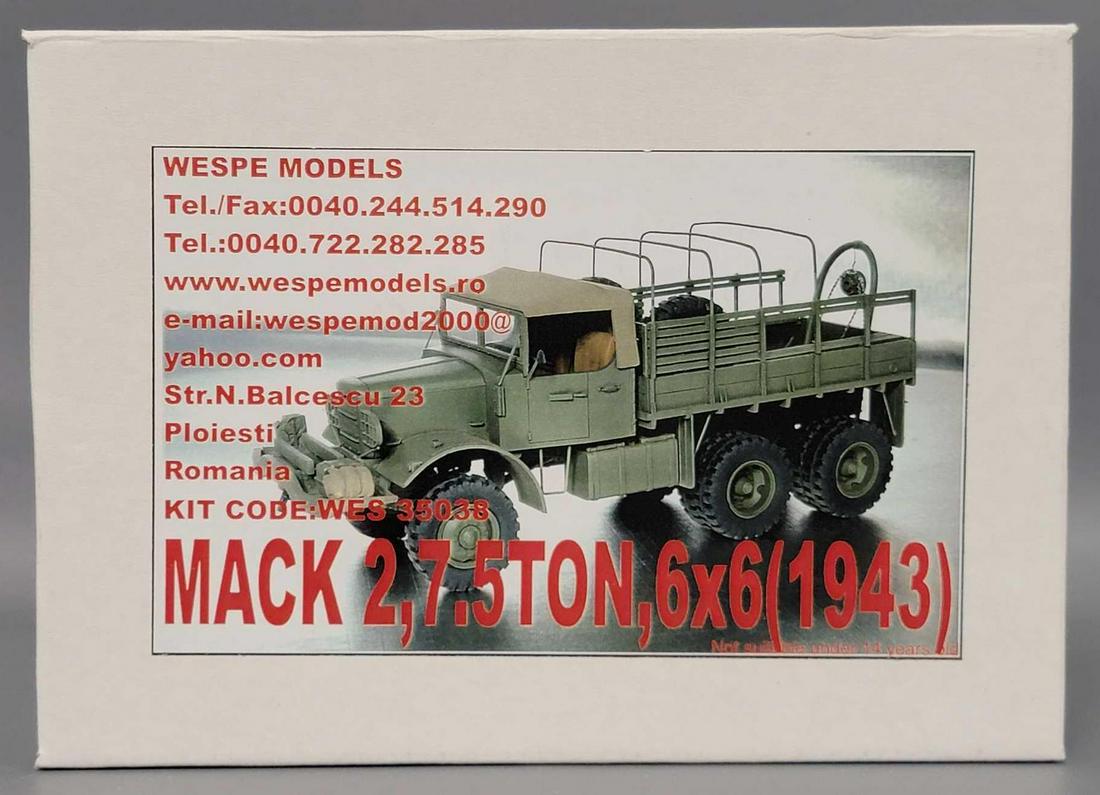 Wespe Models 1/35 Scale Mack 2 7.5 Ton 6x6 Resin Model Kit In Original Box