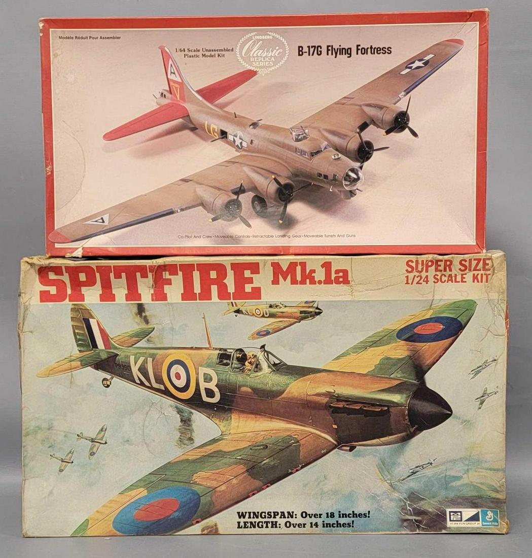 Two Mixed Scale And Make Military Plane Model Kits In Original Boxes