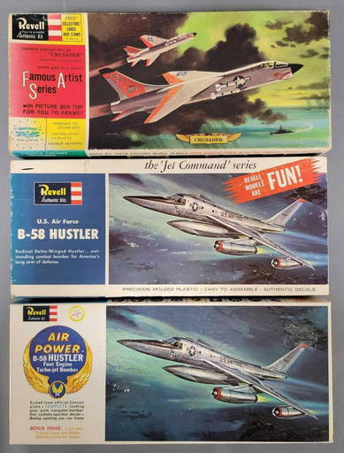 Three Revell Military Plane Model Kits In Original Boxes