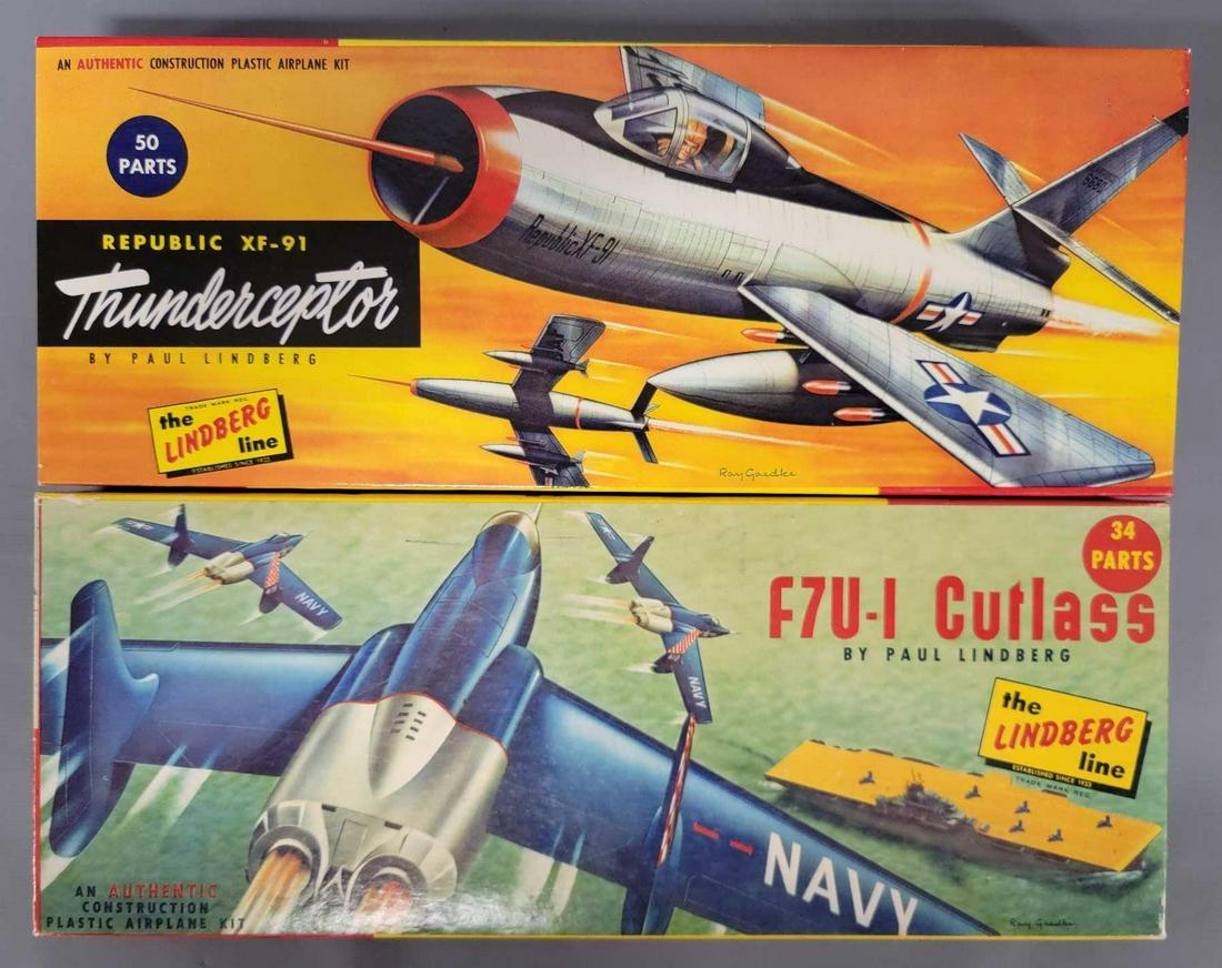 Two Lindberg Military Jet Model Kits In Original Boxes