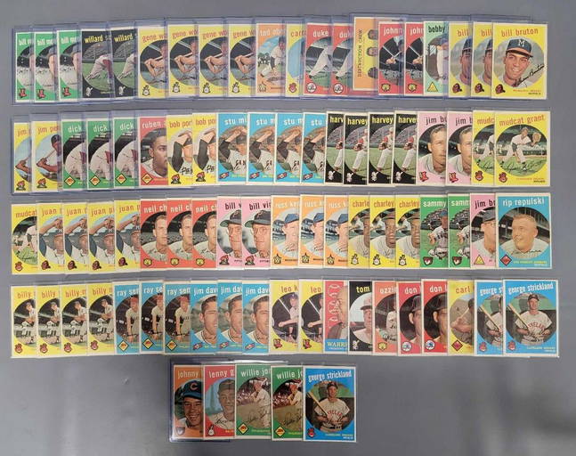 Eighty-five 1959 Topps common baseball cards (#0143) on Aug 13, 2022 ...