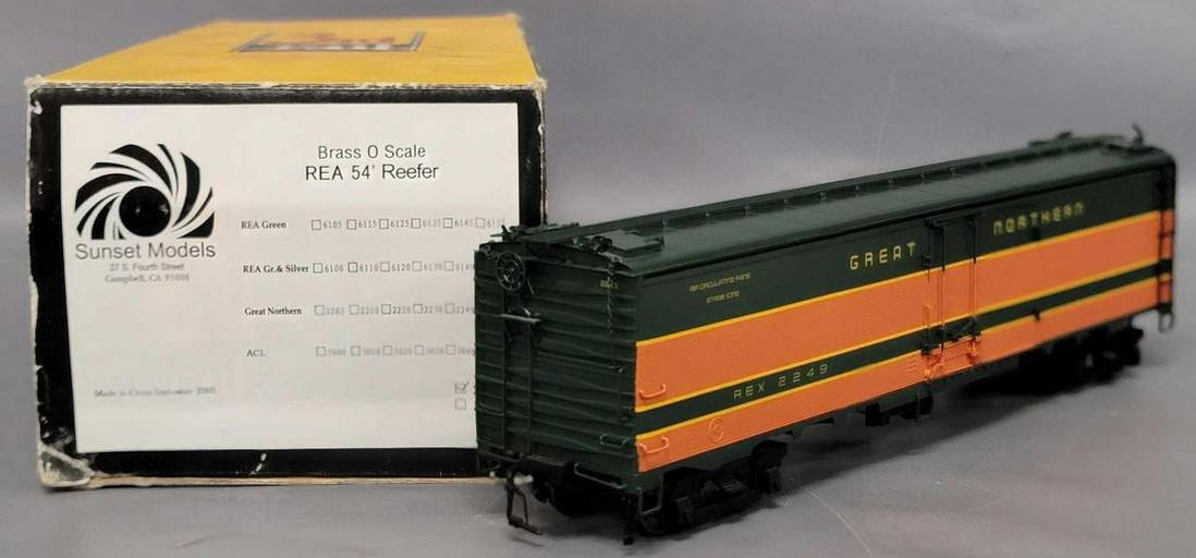 Sunset Models 3rd rail O Gauge brass Great Northern 54 foot reefer in ...