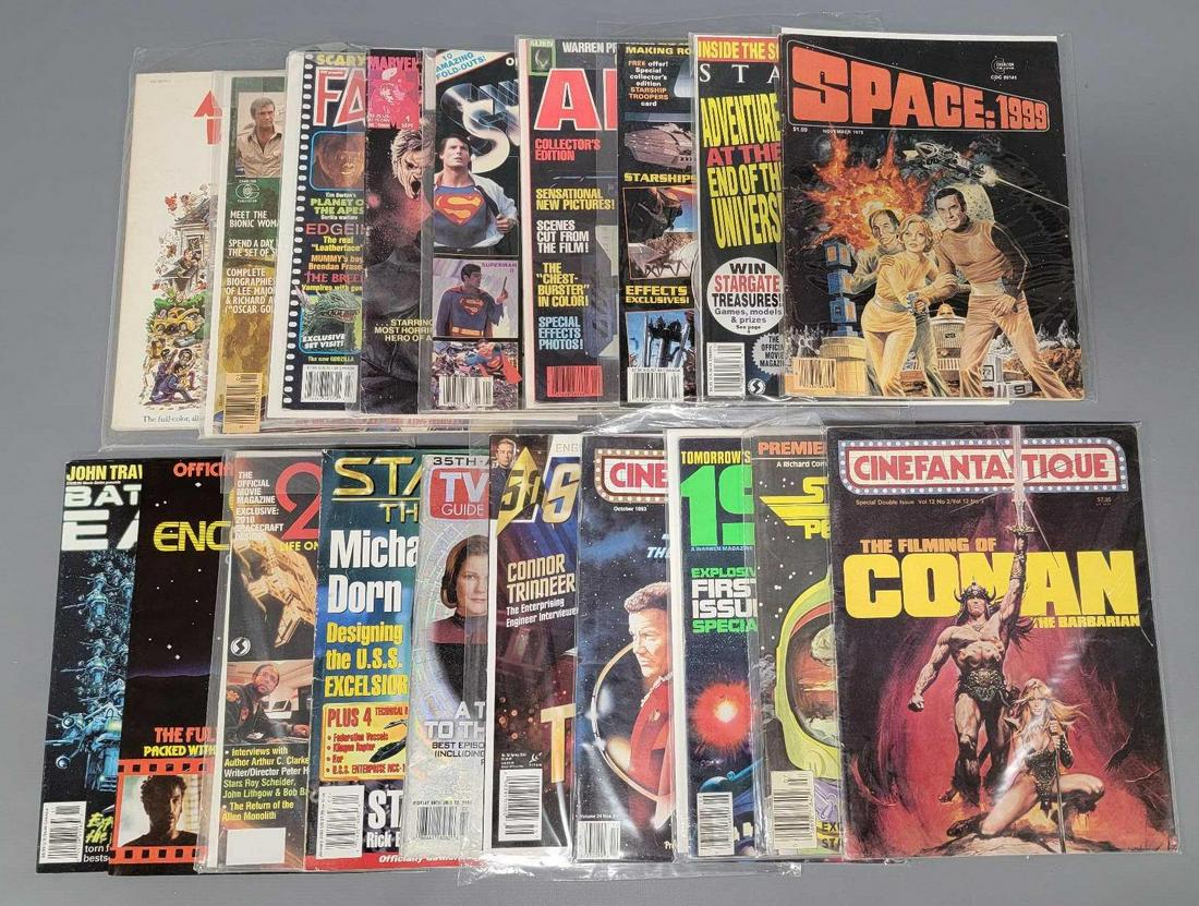 Twenty Assorted Sci Fi Magazines And Collectors Books