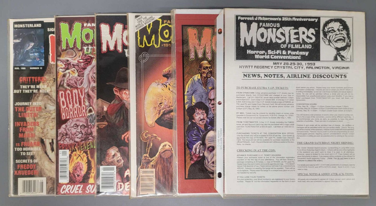 Famous Monsters Convention Paper And Magazines