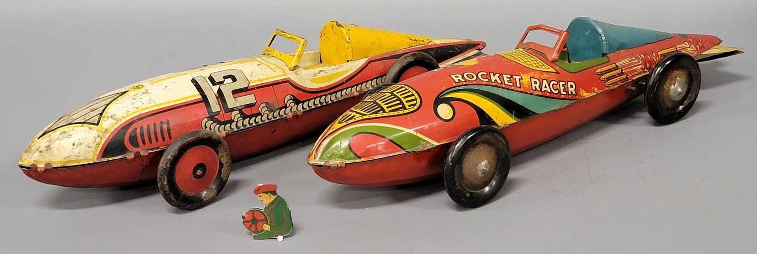Two MARX tin Litho Rocket Racer Wind-Up Race Cars (#0140) on Oct 29 ...