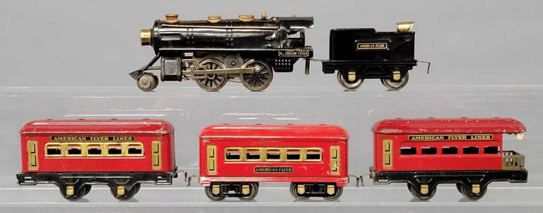 American Flyer Prewar O Passenger Set With 3181 Steam Locomotive