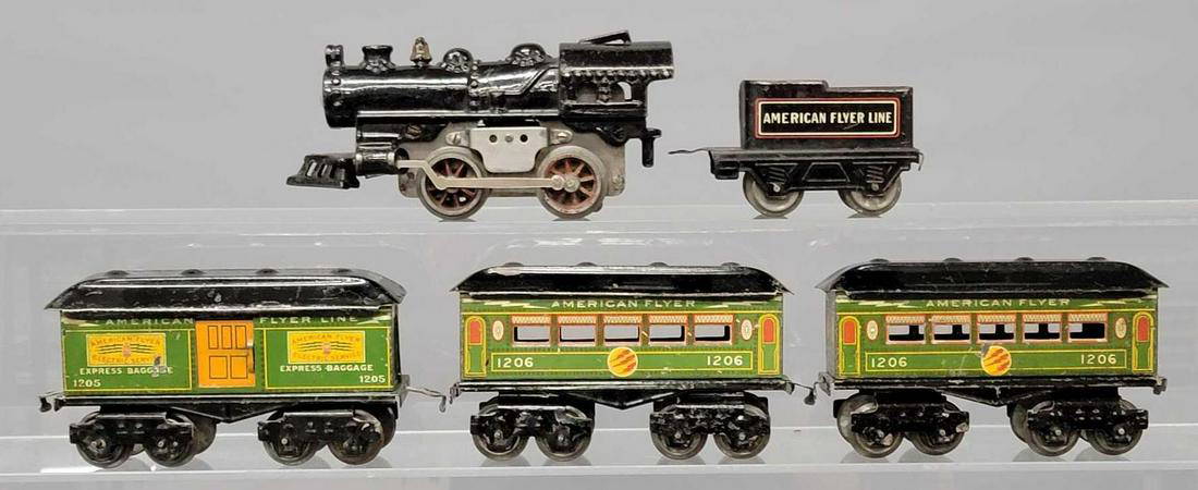 American Flyer prewar O 1216 Type II cast iron steam locomotive with ...