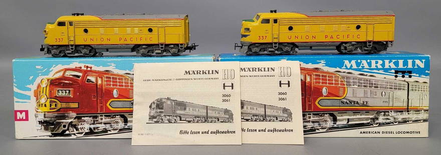 Marklin Ho Scale 3060 3061 Union Pacific Diesel Locomotives In Original Boxes