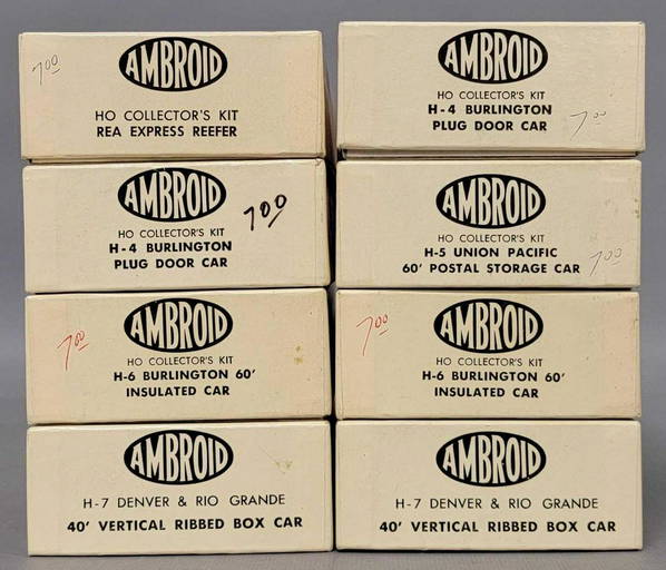 Eight Mint unbuilt Ambroid HOI scale craftsman kits (#0084) on Nov 26 ...