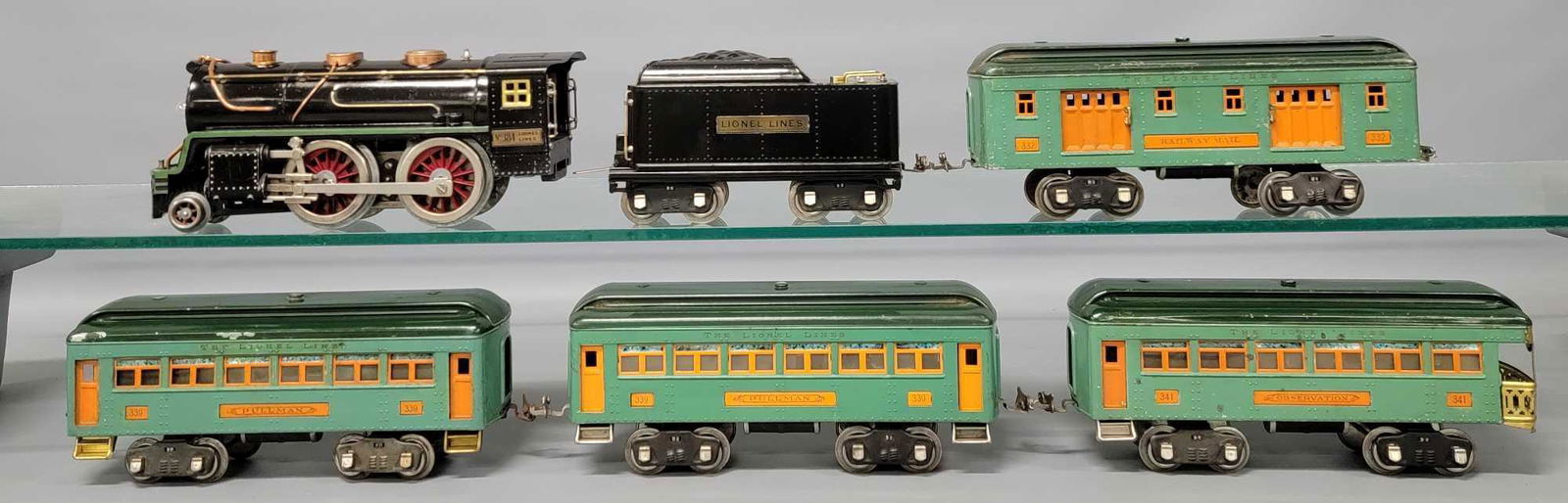 Lionel Prewar Standard Gauge Macy's Special Steam Passenger Set