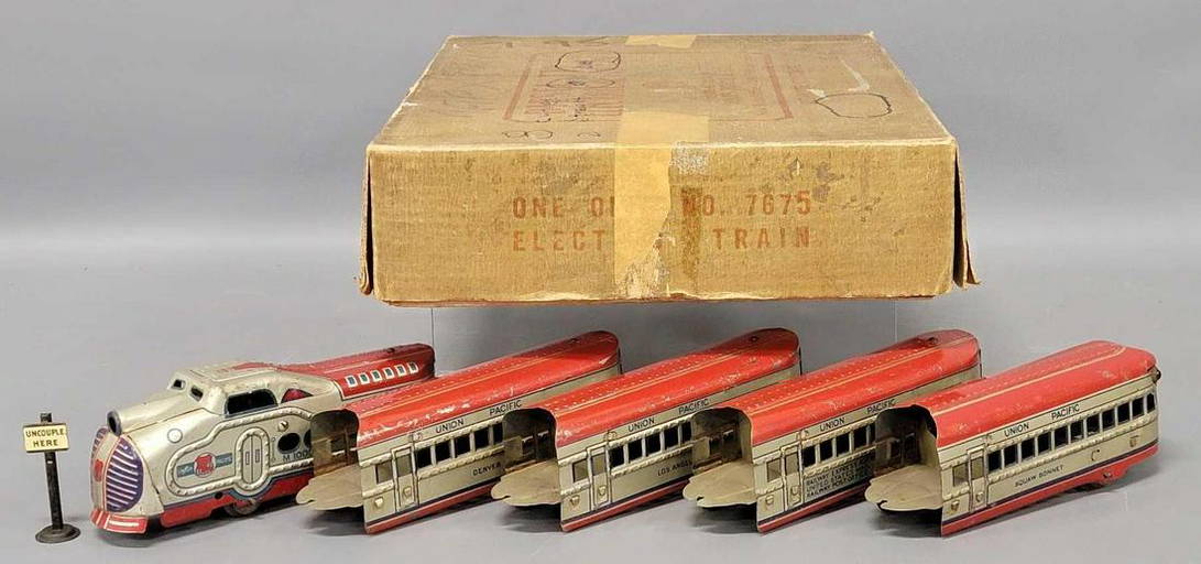 Boxed Marx O gauge 7675 aluminum and red Union Pacific diesel passenger ...