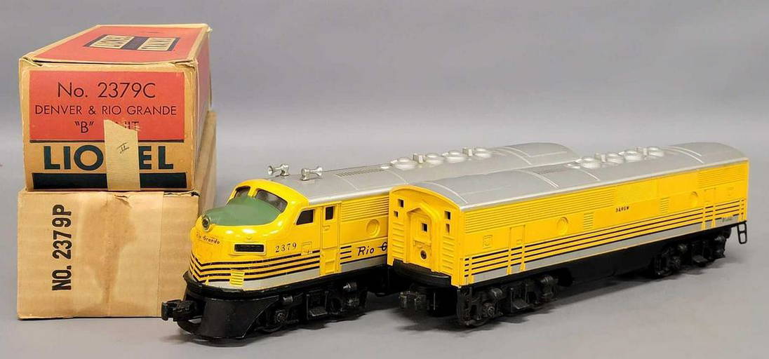 Lionel postwar O 2379 Rio Grande F-3 diesel locomotive AB set in ...