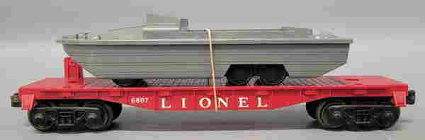 Lionel postwar O 6807 flat car with Pyro USMC duck boat (#0467) on Dec ...