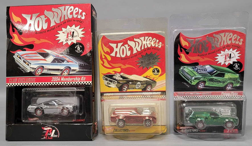 Three Hot Wheels RLC cars on sealed blister cards with two protectors ...