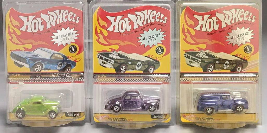 Three Hot Wheels Rlc Neo Classics Series Fords On Blister Cards With ...
