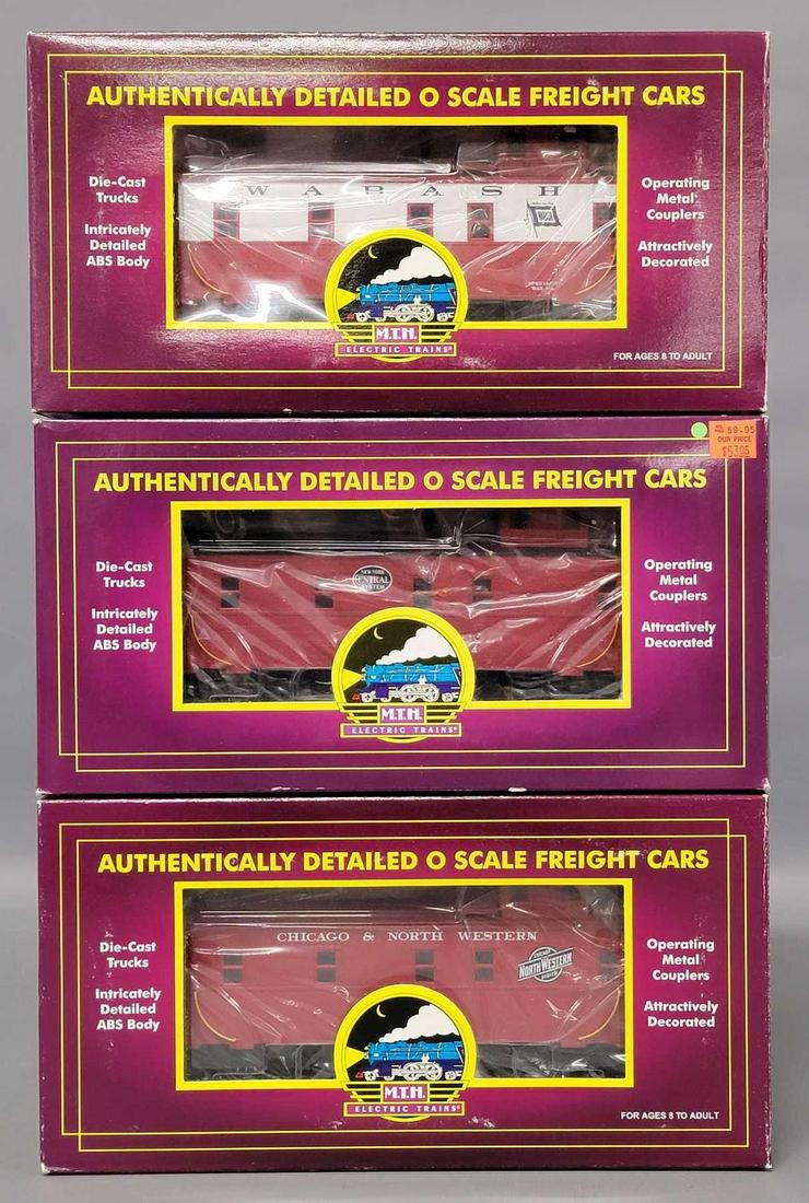 Three MTH Premier steel cabooses in original boxes (#0097) on Mar 10 ...