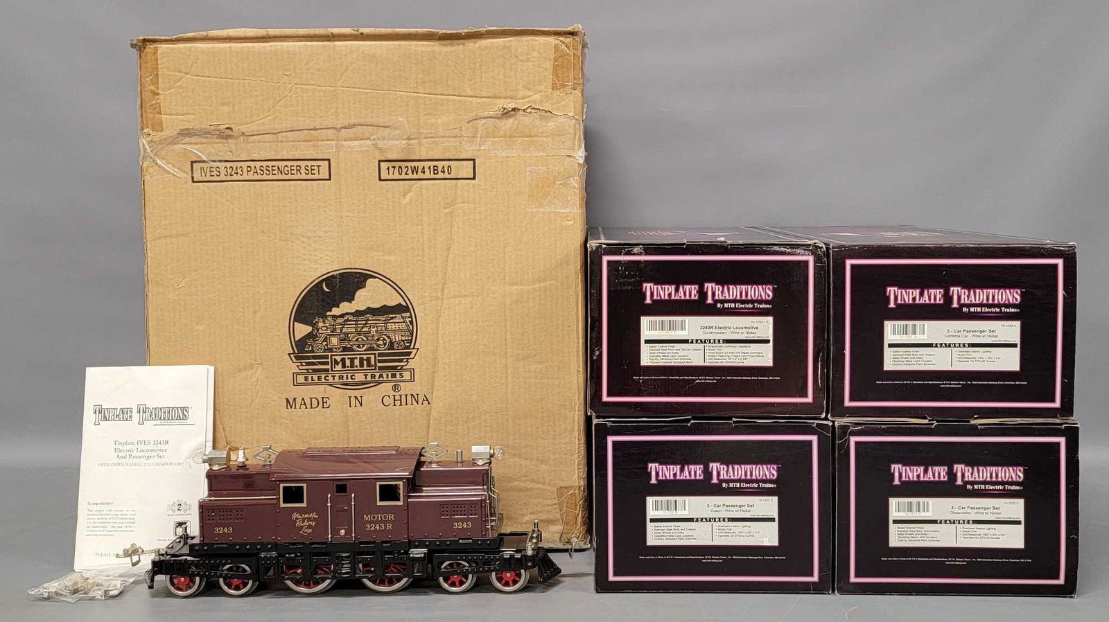 Mth 10 1232 1 Ives 3243 Wanamaker Standard Gauge Electric Passenger Set ...