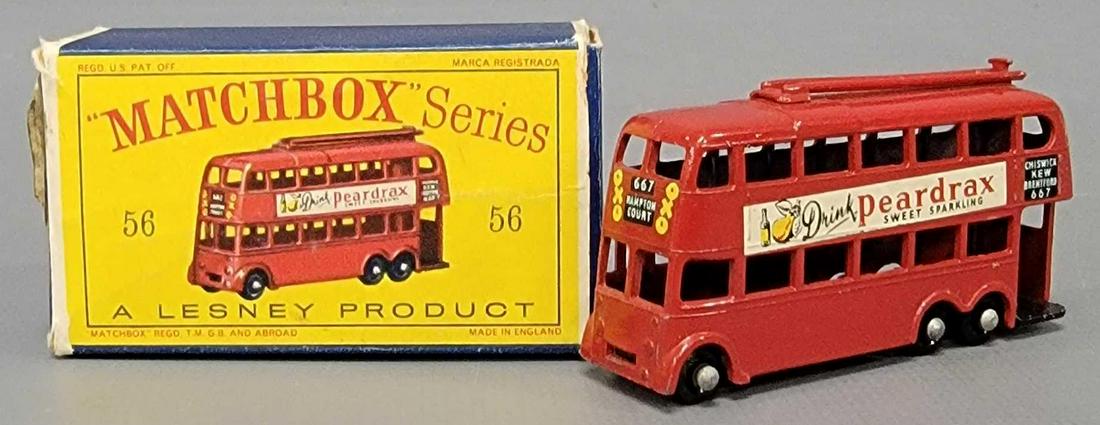 Vintage Lesney Matchbox 56 Trolley Bus In Original Box