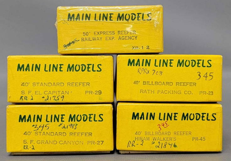 Five Main Line Models Ho Scale Reefer Craftsman Kits In Original Boxes