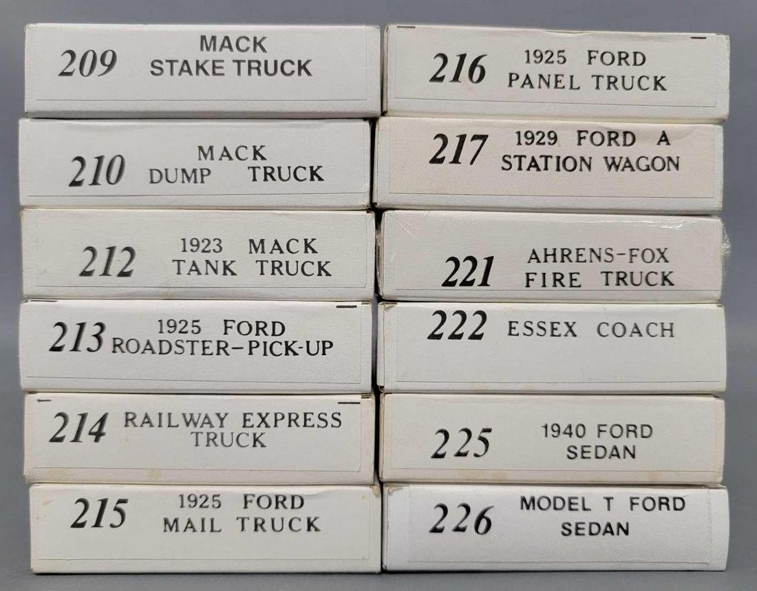 Twelve Jordan Highway Miniatures 1:87 Ho Scale Truck Kits In Original Boxes