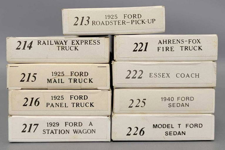 Nine Jordan Highway Miniatures 1:87 Ho Scale Car And Truck Kits In ...