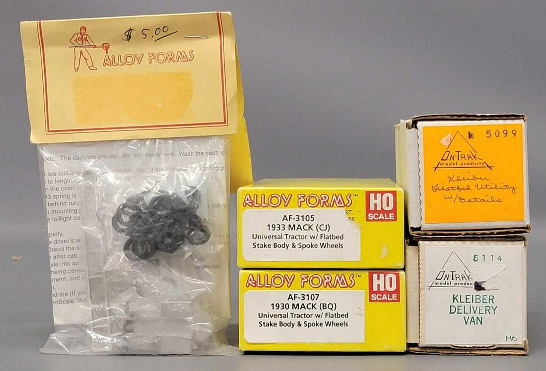 Five Alloy Forms and On-Trak HO scale white metal vehicle craftsman ...