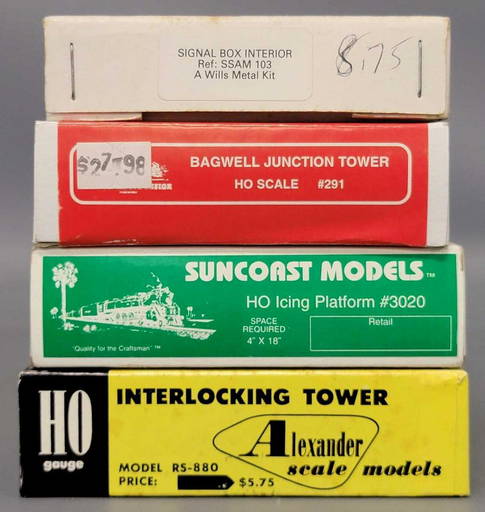 Four Various Ho Scale Building Scenery Craftsman Kits In Original Boxes