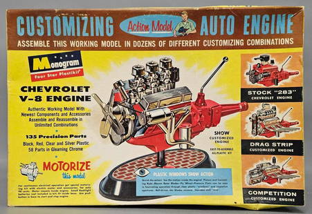 Monogram Customizing Auto Engine Chevrolet V8 Kit With