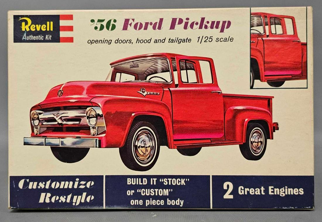 Mint Unbuilt Original Revell 1956 Ford Pickup 1/25 Scale Model Kit ...