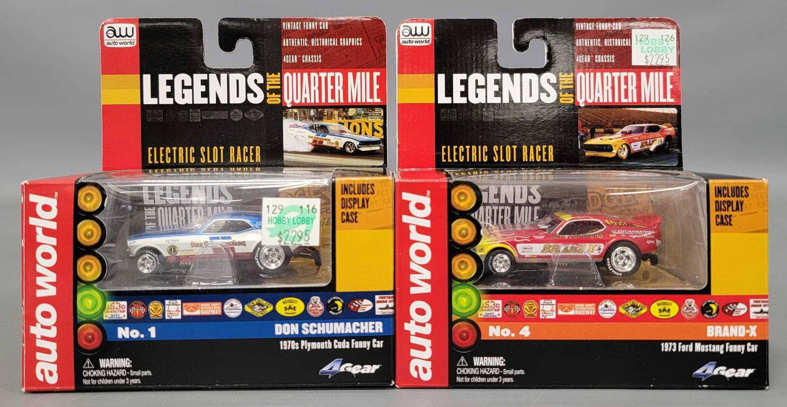 Two Different Auto World Legends Of The Quarter Mile Ho Scale Slot Cars ...