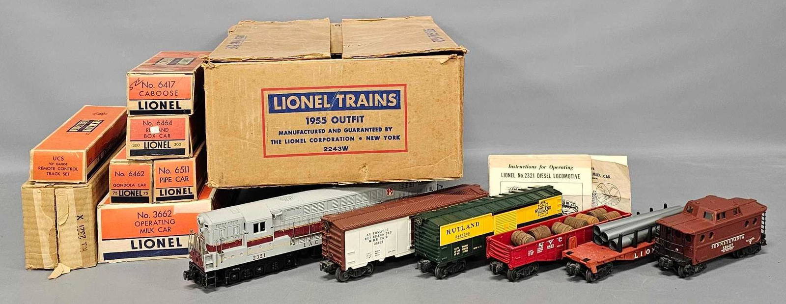 Boxed Lionel Postwar O 2243w Diesel Freight Set Auction