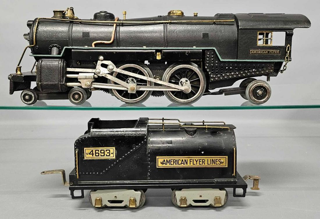 American Flyer Wide Gauge 4692 Steam Locomotive And 4693 Tender Auction