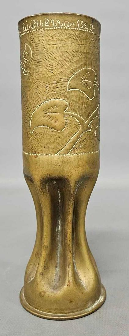 Wwi 75mm Trench Art Artillery Shell Casing Auction