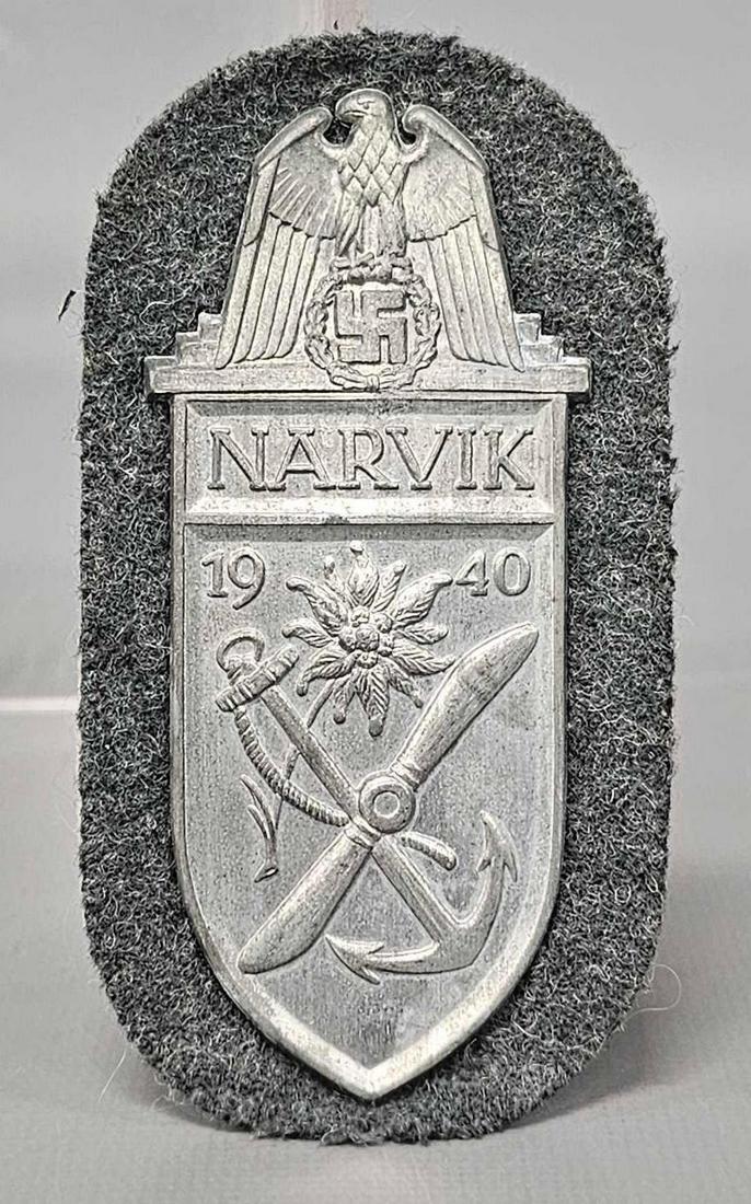 Wwii Nazi German Luftwaffe Narvik Uniform Sleeve Arm Shield