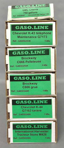 Six Gaso.line Resin 1/48 Scale Unbuilt Model Kits