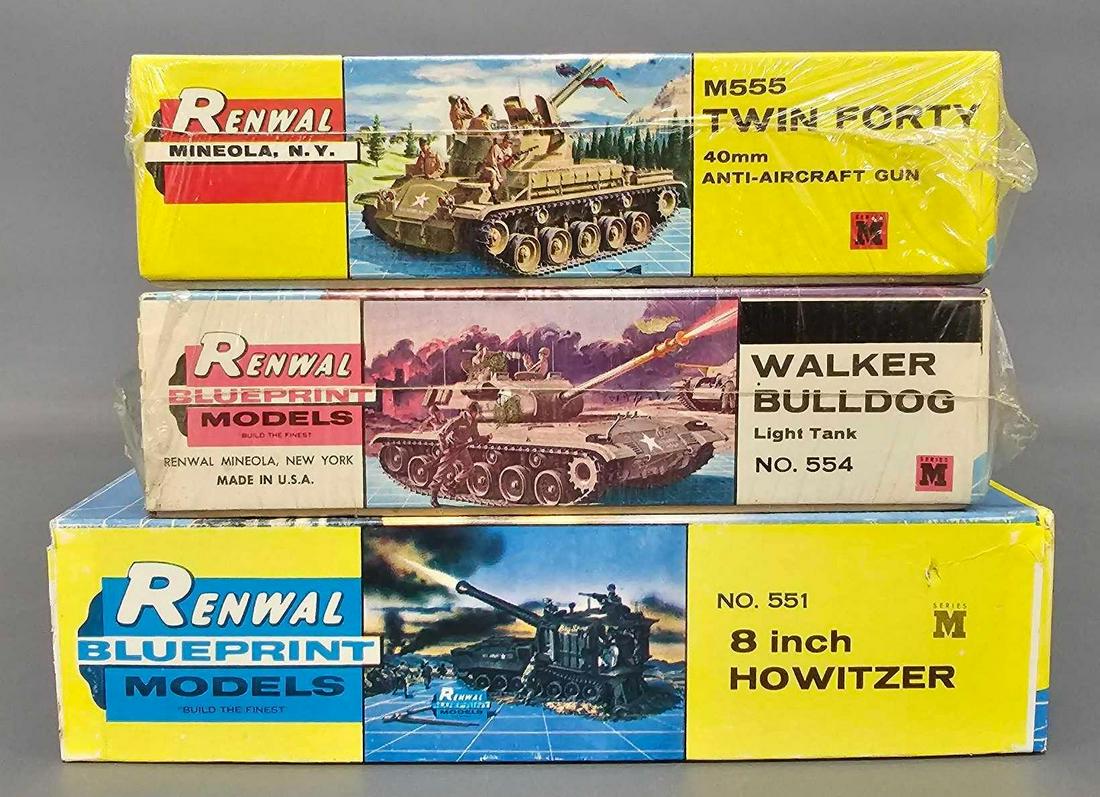 Three Mint Unbuilt Renwal Us Army Armor Plastic Model Kits In Original ...