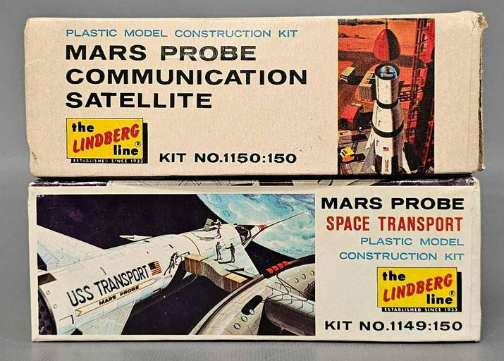 Two Unbuilt Lindberg Mars Probe Plastic Model Kits In Original Boxes
