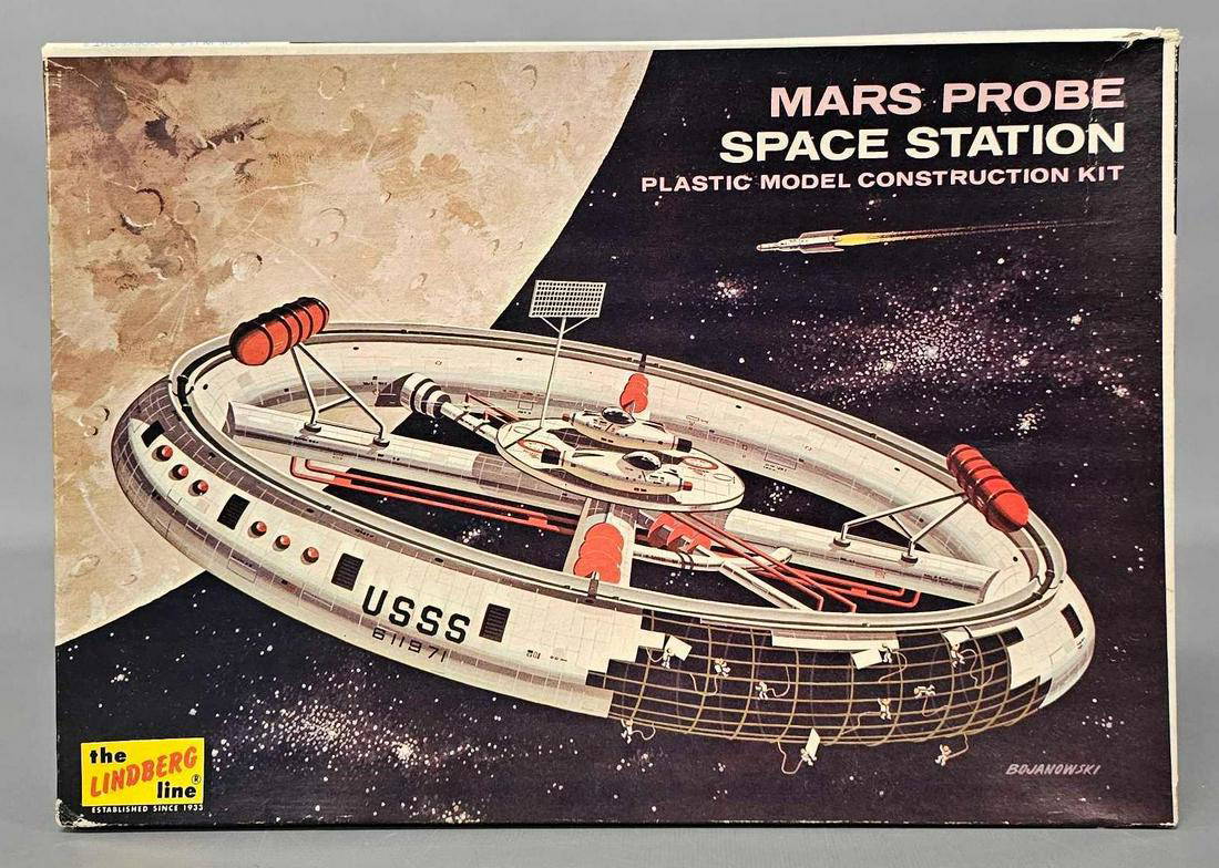 Unbuilt Lindberg Mars Space Probe Space Station Plastic Model Kit 1148 ...
