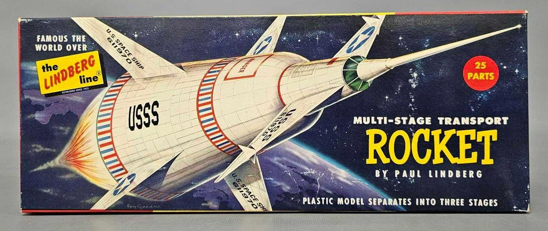 Unbuilt Lindberg Multi Stage Transport Rocket Plastic Model Kit 1001-98 ...