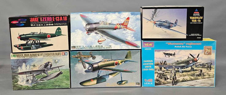 Six Unbuilt Multi Scale Wwii Era Prop Plane Kits