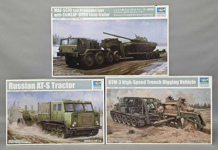 Three Trumpeter 1/35 Scale Military Tractor Model Kits