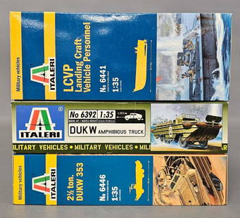 Three Unbuilt 1/35 Scale Wwii Era Armor Model Kits
