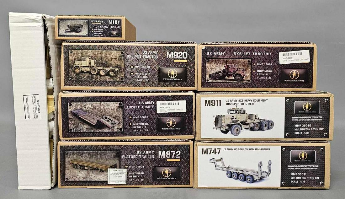 Eight Unbuilt Miniman Factory 1/35 Scale Military Model Kits