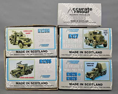 Four Accurate Armor 1/35 Resin Model Kits In Original Boxes
