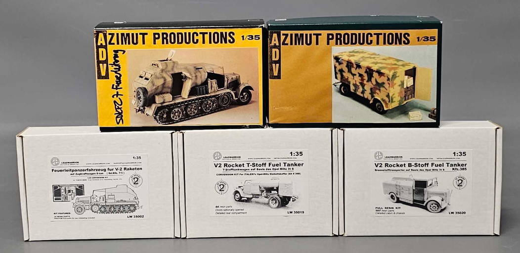 Five 1/35 Scale Resin Model Kits And Conversion Kits In Original Boxes