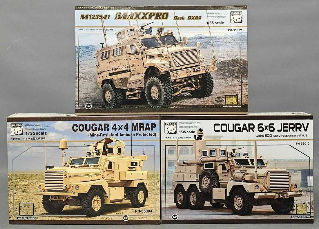 Three Unbuilt Panda 1/35 Us Army Model Kits Of Modern Era Armor Auction