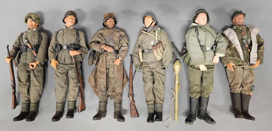 Six Dragon Or Other 1/6 Scale Wwii German Soldier Action Figures With ...