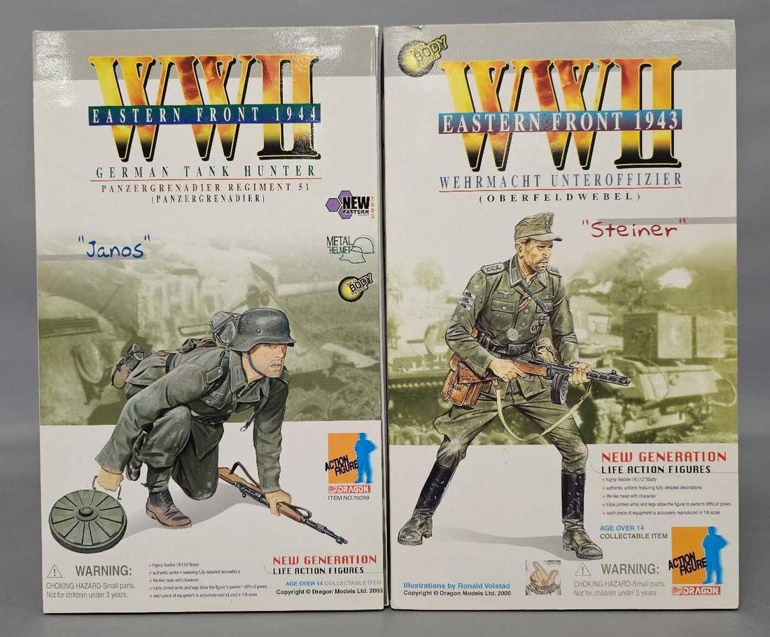 Two Dragon 1/6 Wwii German Action Figures In Original Boxes Auction